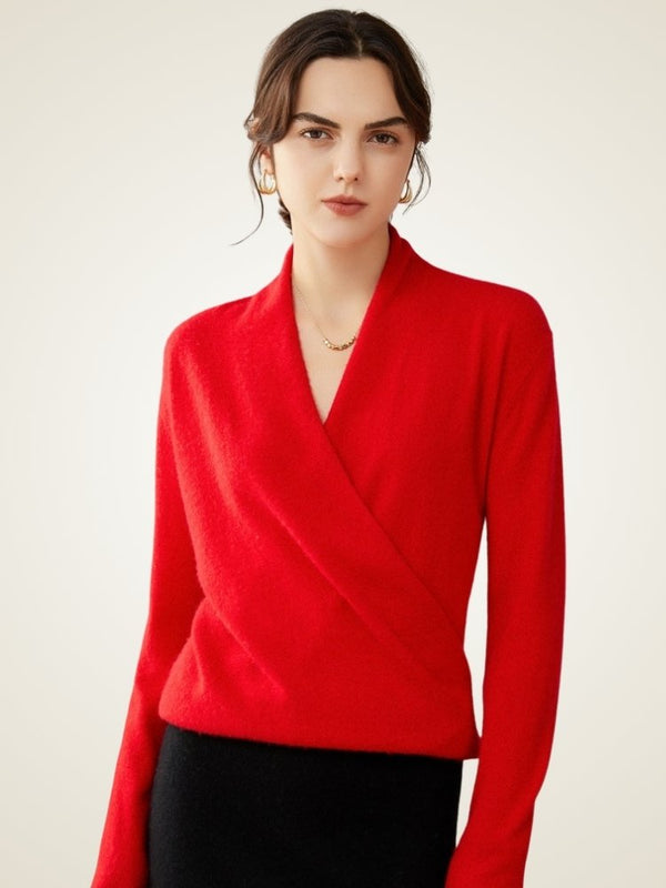 Clara Wrap Cashmere Sweater | The Cashmere Studio