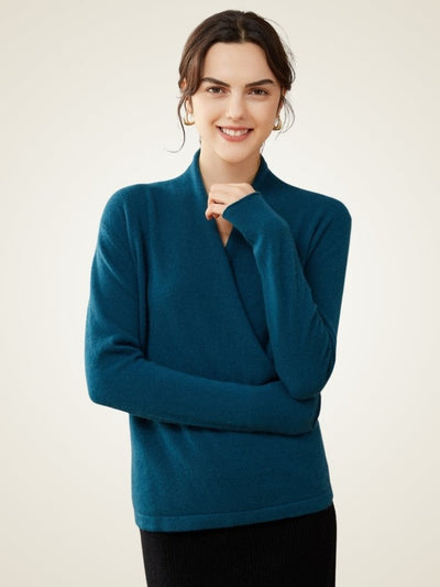 Clara Wrap Cashmere Sweater | The Cashmere Studio
