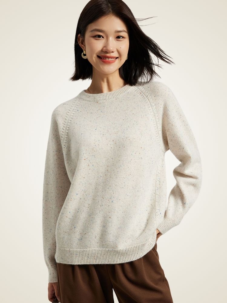 Ysel - Heathered Cashmere Sweater | The Cashmere Studio